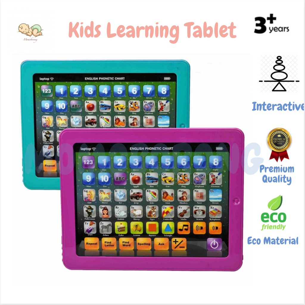 Kids Early Learning Education Toy Touch Screen Mini Pad Tablet Mainan ...