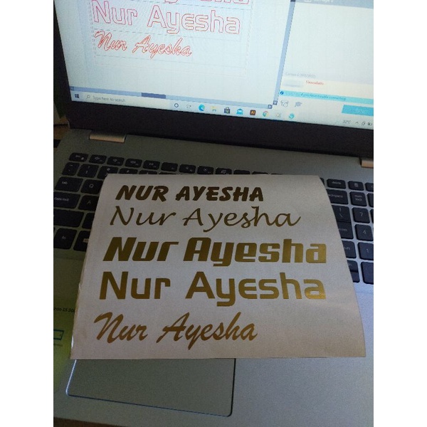 Stickers Nama Custom | Shopee Malaysia