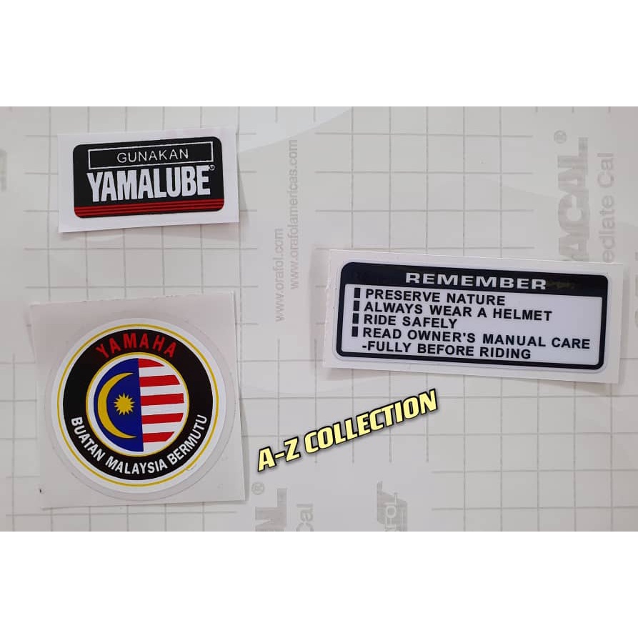 Sticker Yamaha RXZ { Remember /BuatanMY / Yamalube} #rxz #stickerrxz # ...