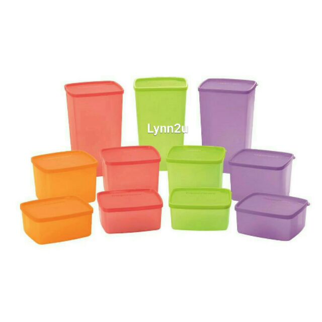Tupperware Square Round Gift Set (11) | Shopee Malaysia