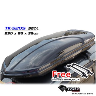 TAKA TK-520S Car Roof Box [Sport Series] [XL Size] [Glossy Black] [FREE ...