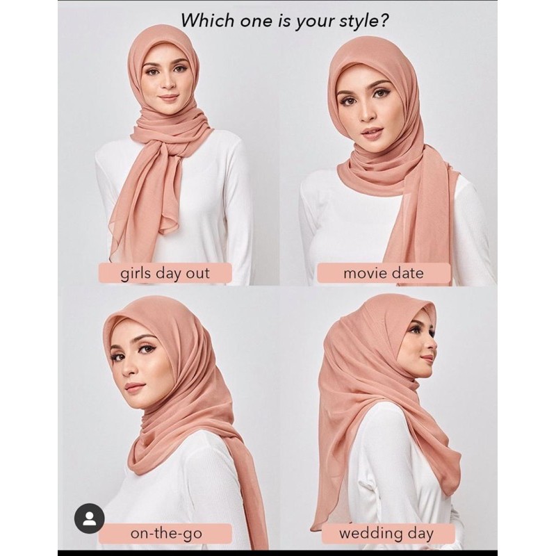 Tutorial Bergambar 13 Gaya Pakai Tudung Atau Shawl | atelier-yuwa.ciao.jp