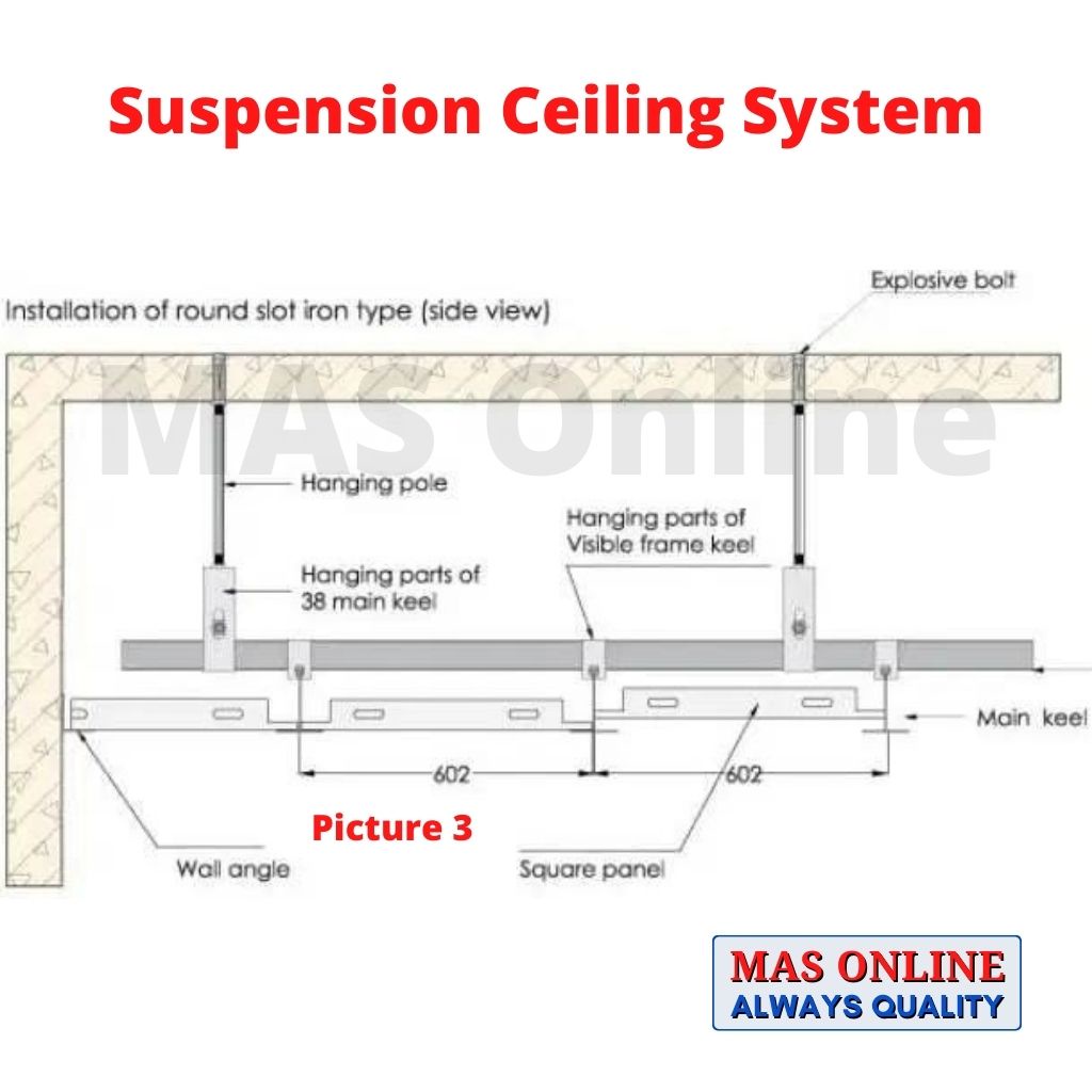 MASONLINE Ceiling Grid System Suspension Ceiling System Main Tee Cross ...