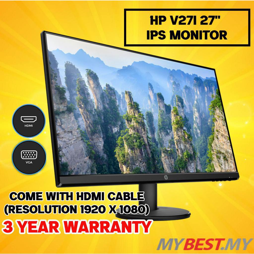 HP V27i 27"-Inch Monitor / FHD / IPS Panel / 60hz / 5ms (9SV93AA ...