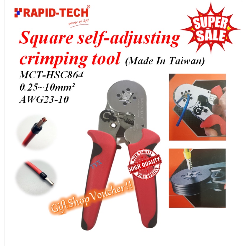 Super Sale !! Square crimping ferrule terminal crimping tool HSC864 0. ...