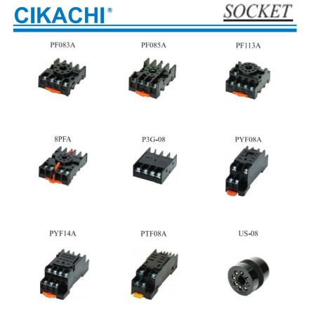 CIKACHI CKC Relay socket / Timer socket / Flush mounting base (8/11/14 ...