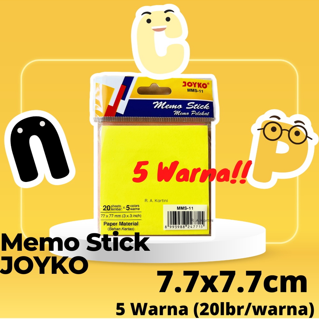 Joyko MMS-11 Memo Sticky Notes 5 Colors | Shopee Malaysia