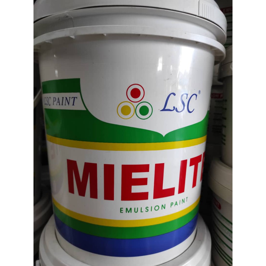 18L LSC Mielite Emulsion paint Exterior and Interior ( White ) | Shopee ...