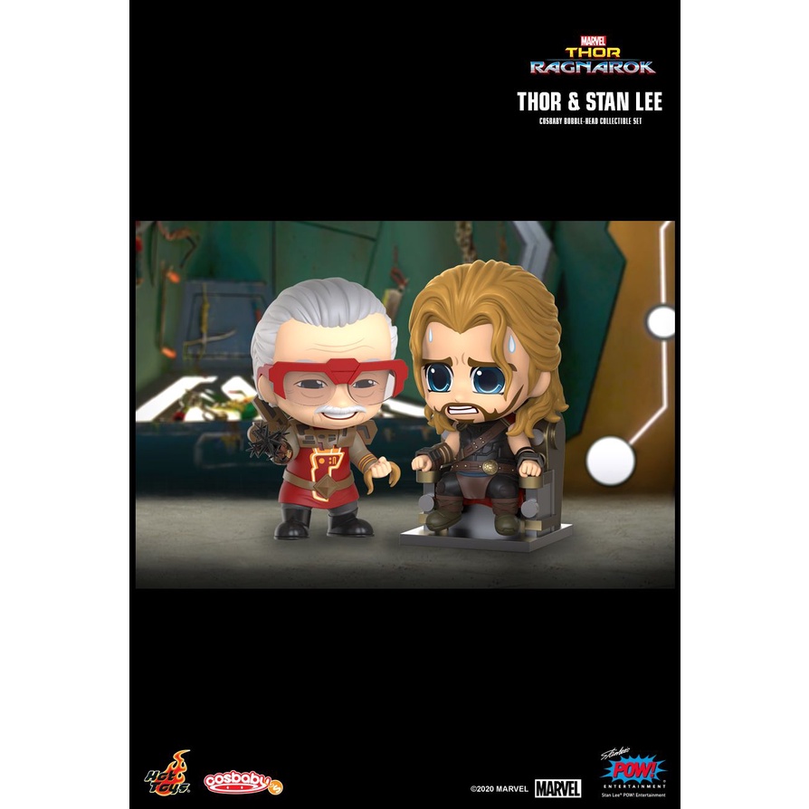 Thor Ragnarok - Stan Lee & Thor Cosbaby (S) Bobble-Head Collectible Set ...