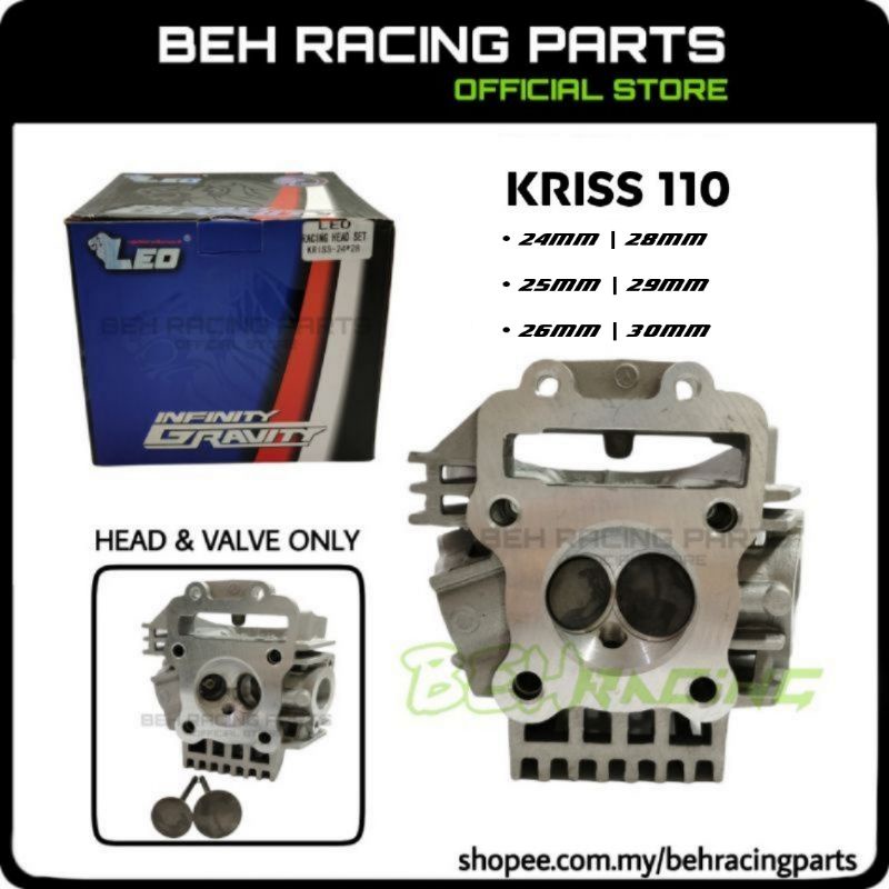 KRISS 110 RACING HEAD 24MM/28MM & 25MM/29MM &26MM/30MM - LEO RACING ...