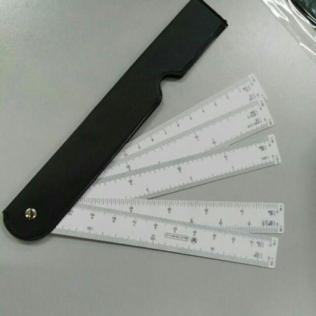 Fan Shape Architects Scale Ruler For Graphics Design Multi Ratio ...