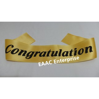 Party Events "CONGRATULATION" Congratulations Sash Selempang Party ...