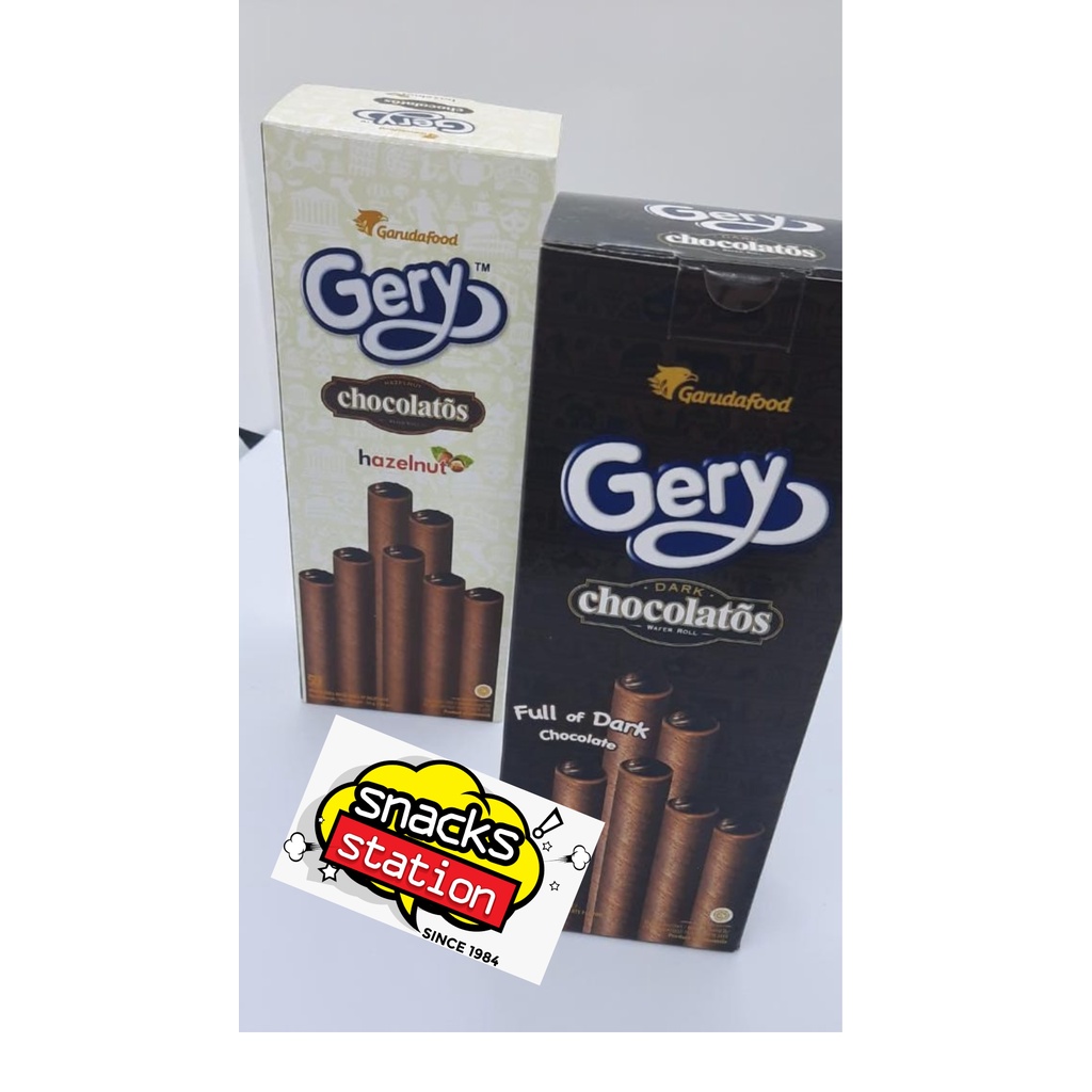 Gery Chocolatos Dark Chocolate / Hazelnut Choco Wafer Roll 16g x 10 ...