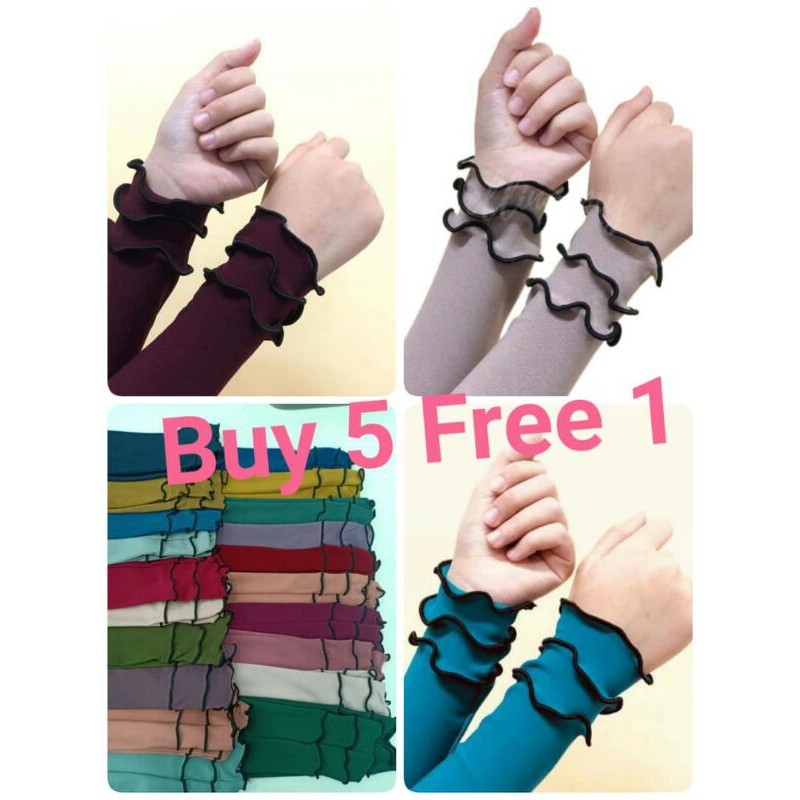 Handsock 3 Ruffle Sarung Lengan Tangan Hand Sock Triple Layer Ruffle | Shopee Malaysia