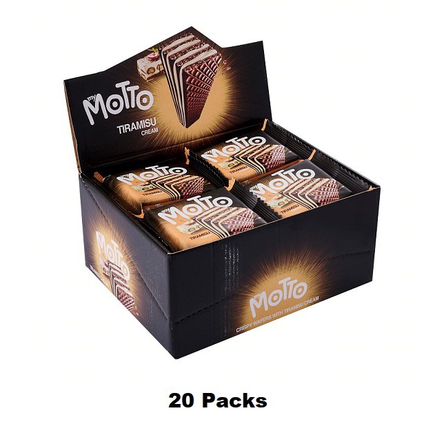 20 Packs Motto Super Rich Tiramisu Chocolate Wafer 34g (LOCAL READY ...