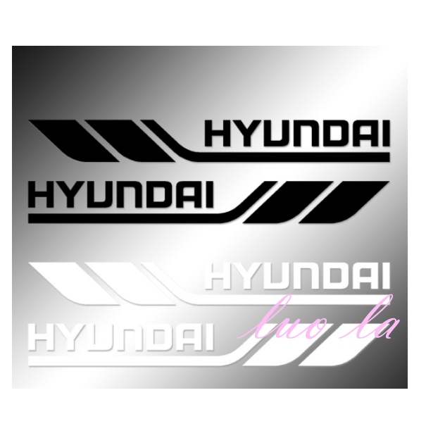 Stickers | 2x Hyundai | Racing | Decals | Stripes | Vinyl Weather Proof ...