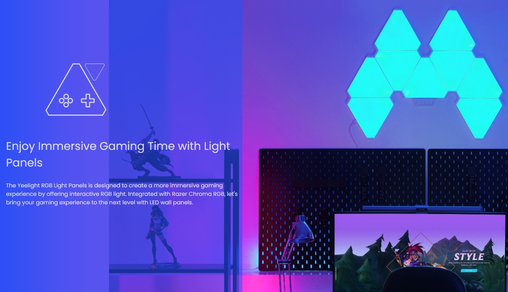 (Expansion ONLY) Yeelight Smart RGB LED Light Panels (3 LED Panels Per ...