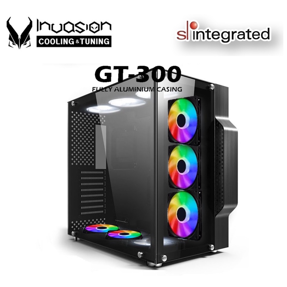 INVASION GT-300 Aluminium ATX Gaming Case (ARGB 9 PCS ) | Shopee Malaysia
