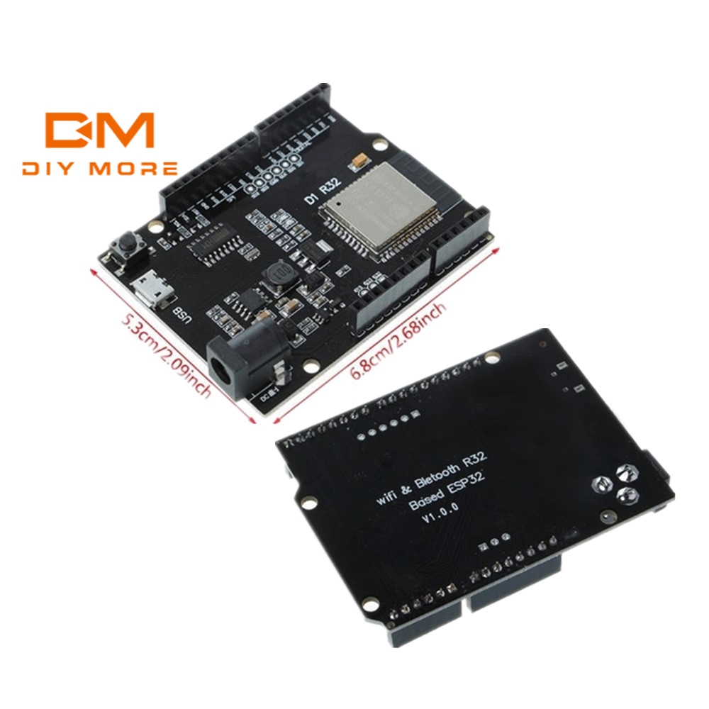 Diymore For Arduino Esp32 Wifi Bluetooth Development Module Wemos D1 R32 4mb Flash Ch340 Board