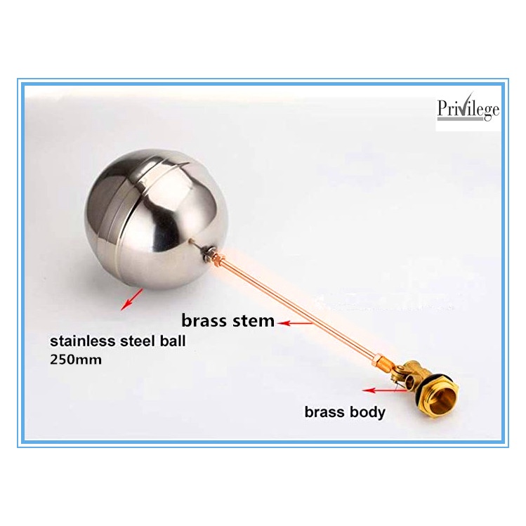 2" & 1-1/2" Brass Float Valve with Stainless Steel Ball | Shopee Malaysia