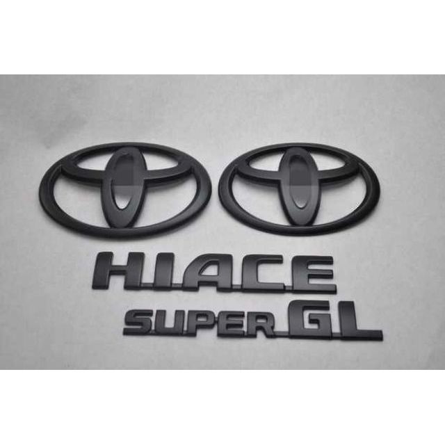 TOYOTA HIACE200 Series 4 2014-2015 Japan Matte Black Set Emblem ...