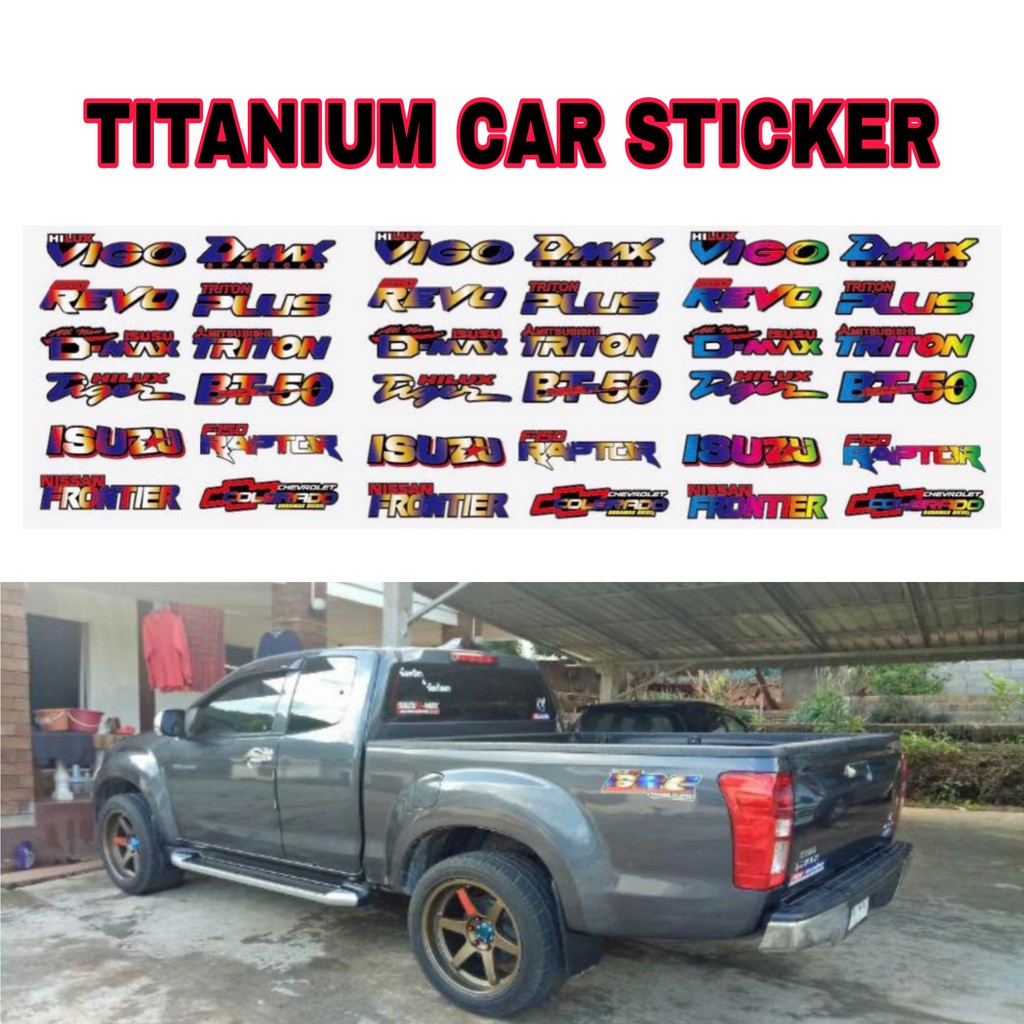 Titanium Sticker 4x4 Triton Dmax Revo Vigo BT50 Isuzu | Shopee Malaysia