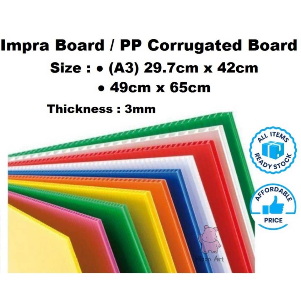 [HippoArt]Impra Board/PP Corrugated Board / PP Hollow Sheet DIY 3mm A3 ...