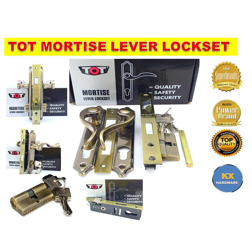 TOT ML-7025 (AB) HANDLE LOCK MORTISE LOCK ENTRANCE DOOR IRON DOOR GATE ...