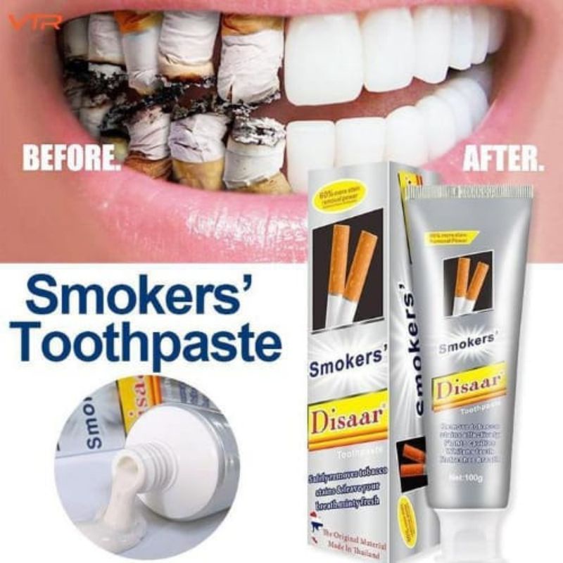 Disaar Smoker Toothpaste Removes tar ans nicotine residue Whitening ...