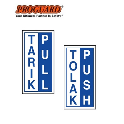 Tarik Pull Tolak Push PVC Plastic Label Sign Sticker Signage IS1411 ...
