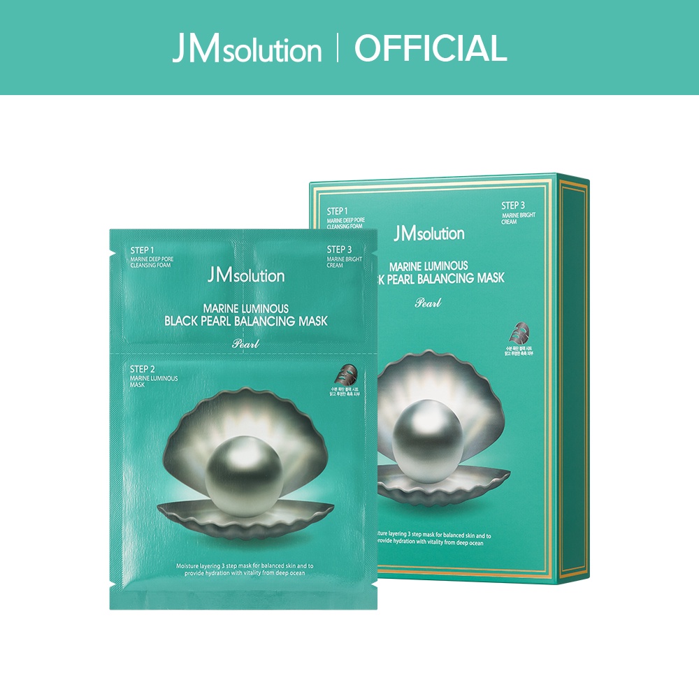 [JMsolution] marine luminous black pearl balancing mask pearl (10sheets) | Shopee Malaysia