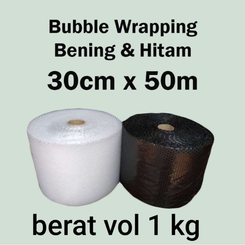 PUTIH HITAM Bubble wrap roll Black And White Size 30cm X 50m | Shopee Malaysia