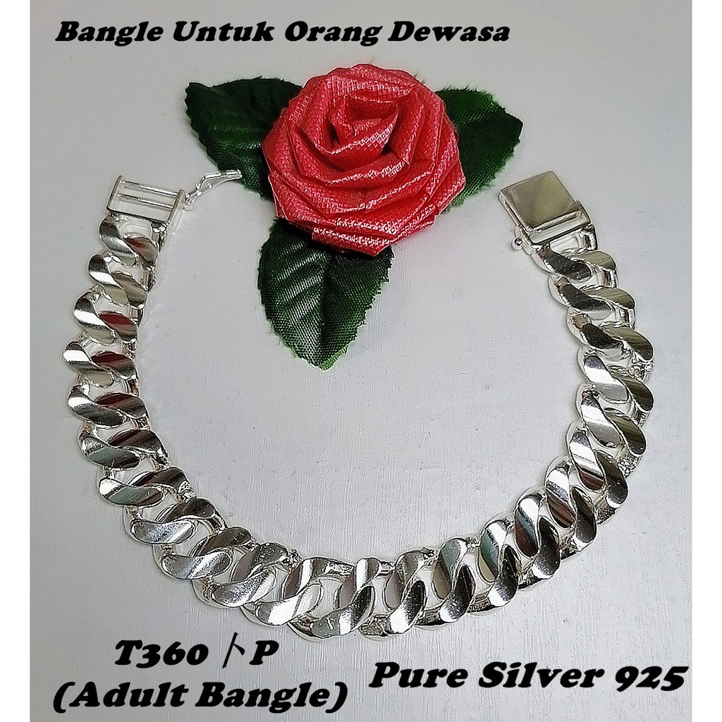 Genuine SILVER 925 Bangle(Bangle Untuk Orang Dewasa) | Shopee Malaysia