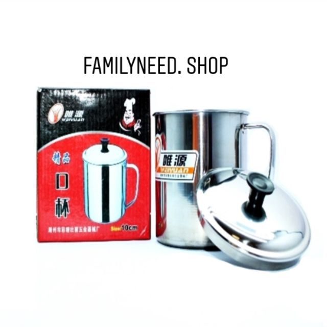 FMN Drink Cup Stainless Steel With Cover cawan besi anti karat bekas ...