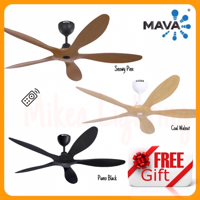 Mava Freesenz 54” Dc Motor With Remote Control Slim Ceiling Fan/Kipas ...