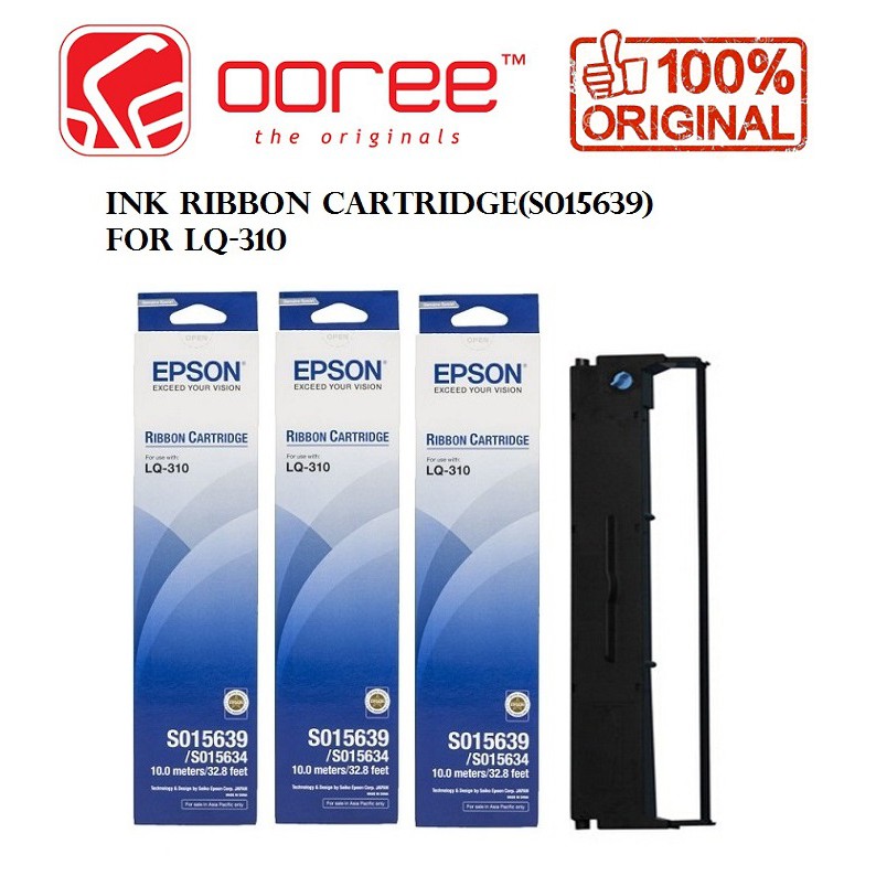 [100% ORIGINAL] EPSON LQ-310 LQ310 INK RIBBON CARTRIDGE S015639 ...