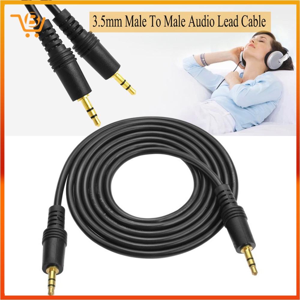 3M/10M Audio Line 3.5mm Male To Male Audio Lead Cable Wire Stereo Jack ...
