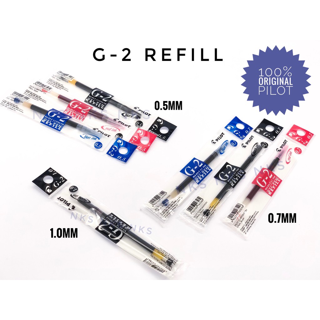 * ORIGINAL * PILOT G2 REFILL (0.5 /0.7 / 1.0MM) | Shopee Malaysia