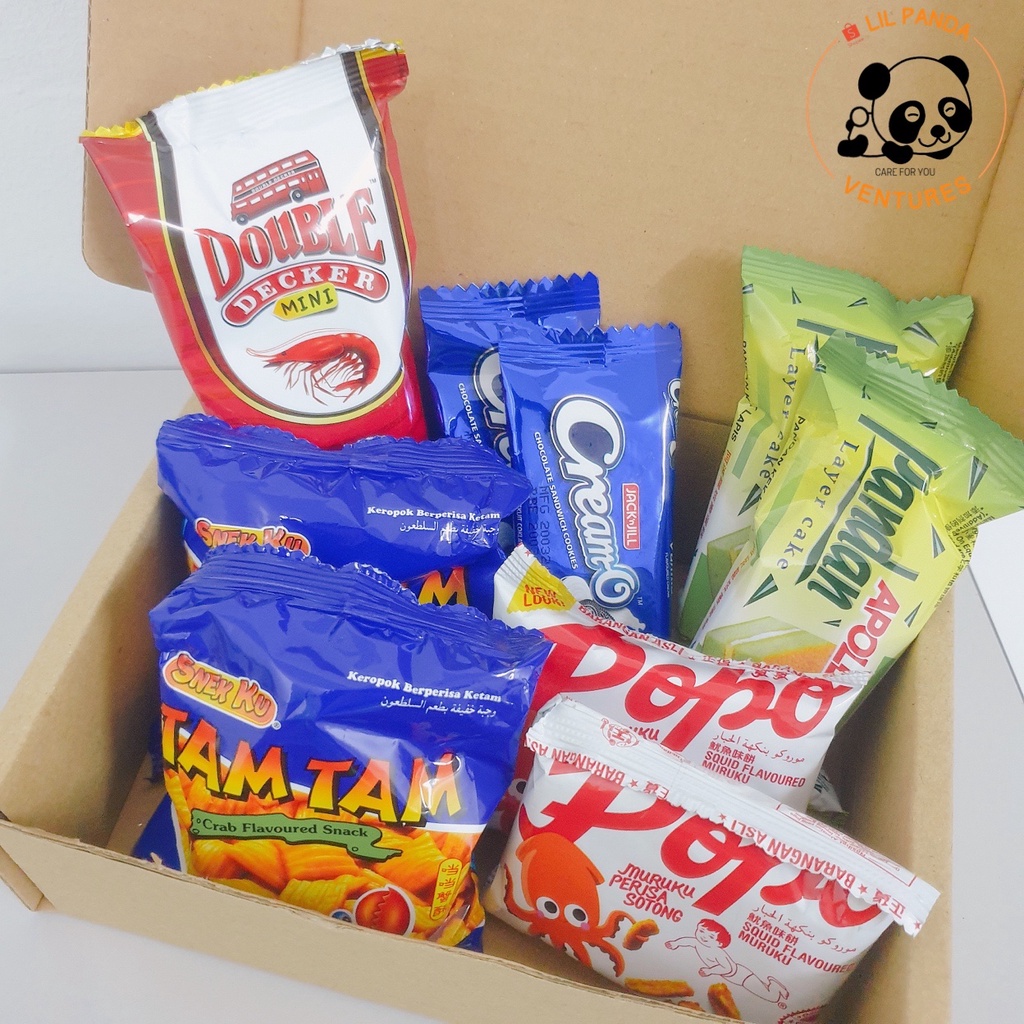 Snack Box (Apollo Pandan Layer Cake + Cream O + Double Decker Mini ...