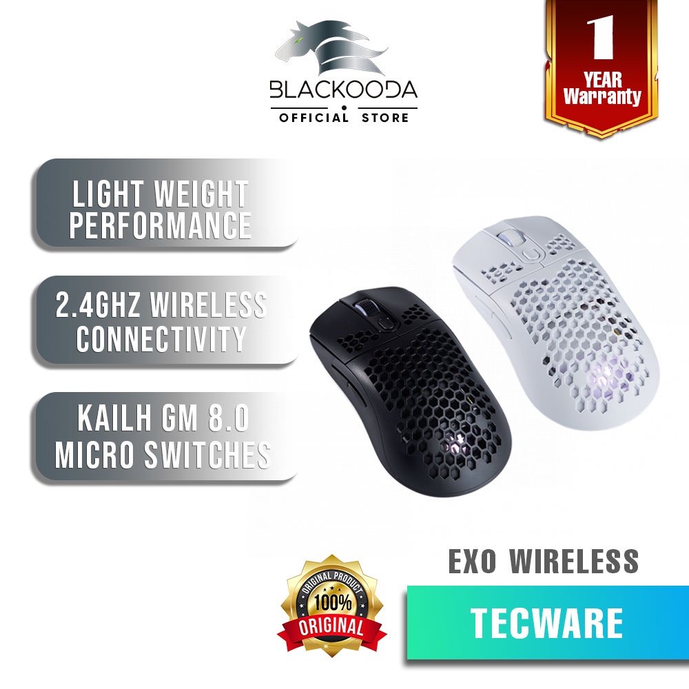 Tecware Exo Wireless RGB Gaming Mouse Black | White | Shopee Malaysia