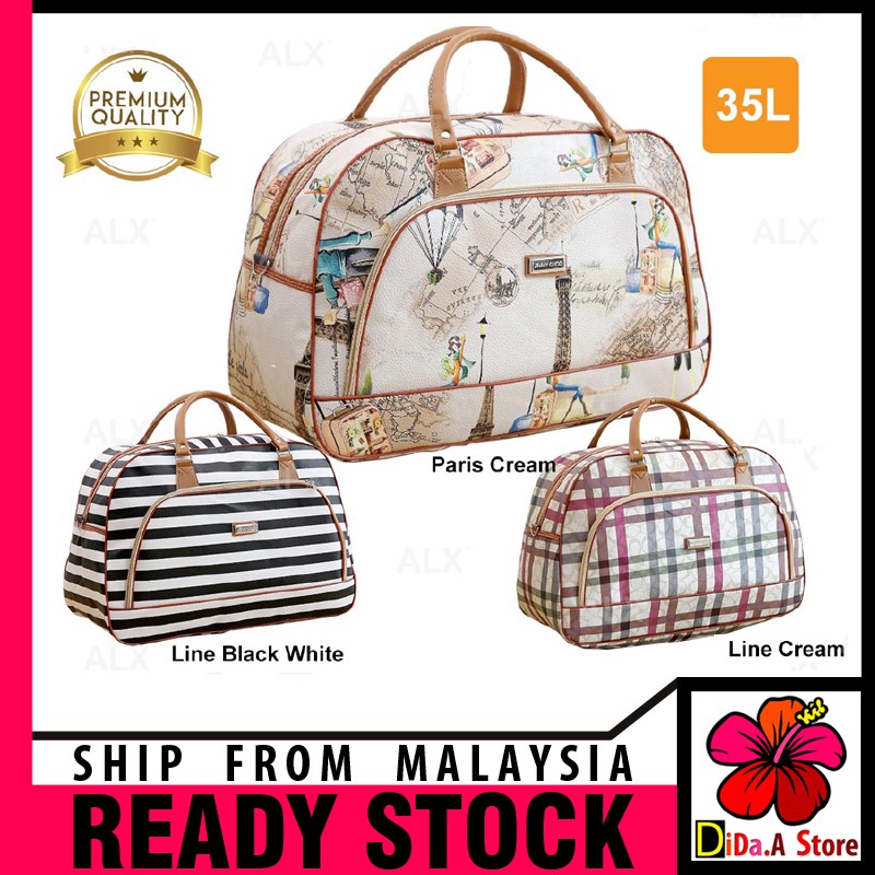 Beg Travel Portable 35L Travel Hand Carry PU Leather Material Duffel ...