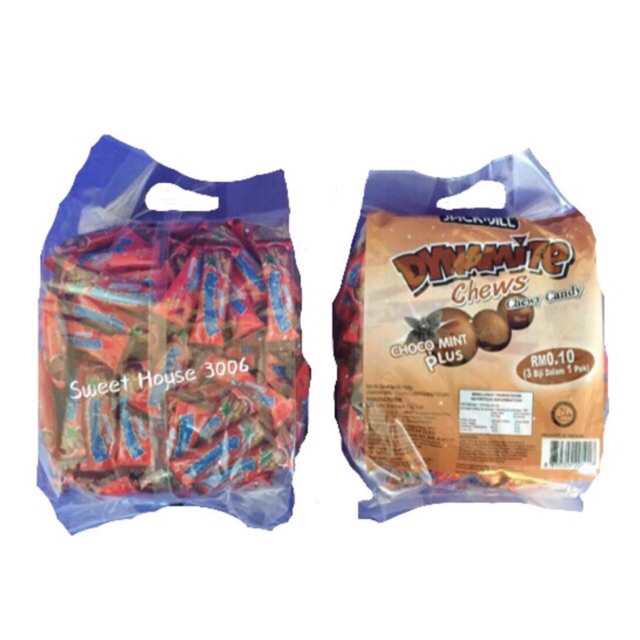 Jack Jill 900gm Dynamite Chews Chewy Candy Choco Mint Plus Gula Angin ...