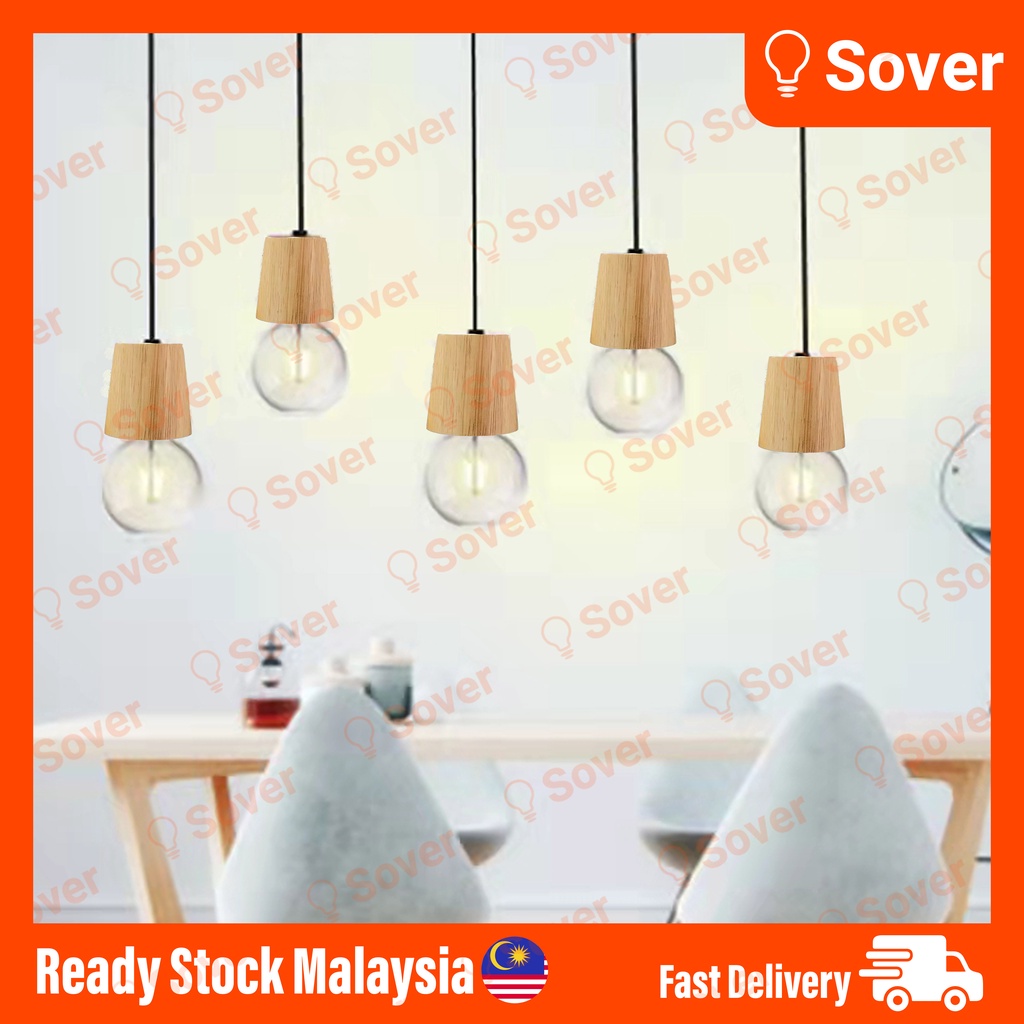 WOODEN Modern Simplicity LED E27 Lamp holder Pendant light DIY Flexible ...