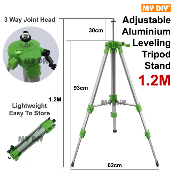 MYDIYHOMEDEPOT - 1.2M Laser Level Stand Laser Machine Stand Adj ...