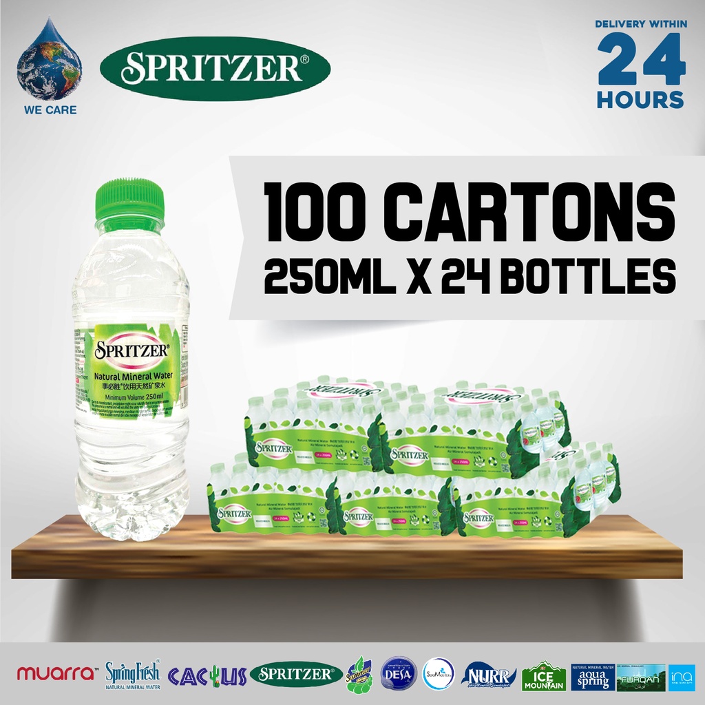 SPRITZER Mineral Water (250ml x 24 Bottles x 100 Cartons) | Shopee Malaysia