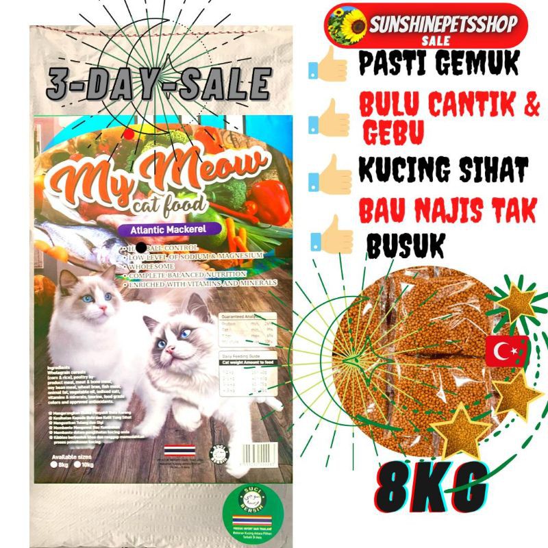 Makanan Kucing My Meow 8kg (Original Atlantic Mackerel) | Shopee Malaysia