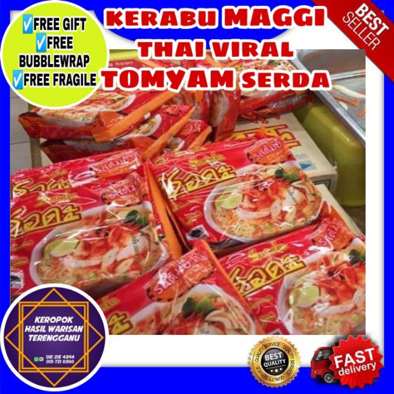 MAGGI SIAM TOMYAM KERABU MAGGI TOMYAM VIRAL /MEE SERDA ORI THAI sedap ...