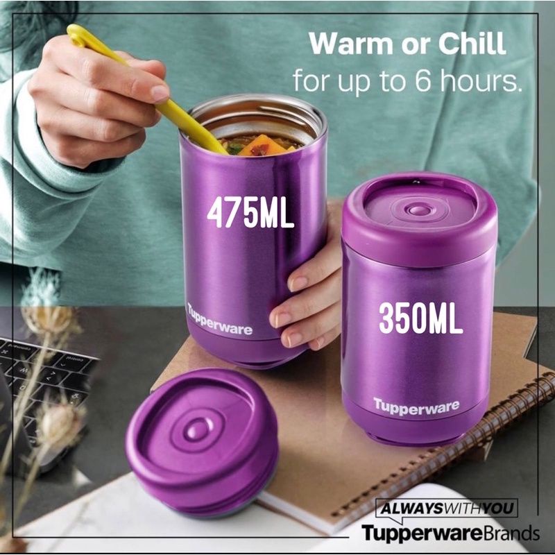 TUPPERWARE STACKING THERMAL FLASK SET | Shopee Malaysia