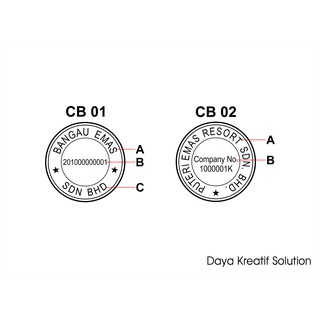 [CUSTOM MADE] RUBBER STAMP Cop Bulat Company/Syarikat/Sekolah/Jabatan ...