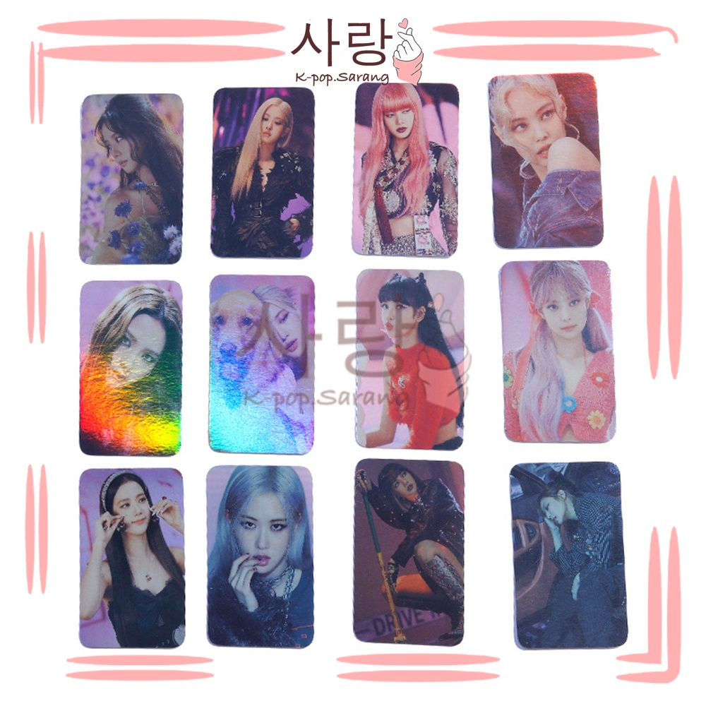 BP Glossy Individual Card Set Collection Kpop Jennie Rose Lisa Jisoo ...